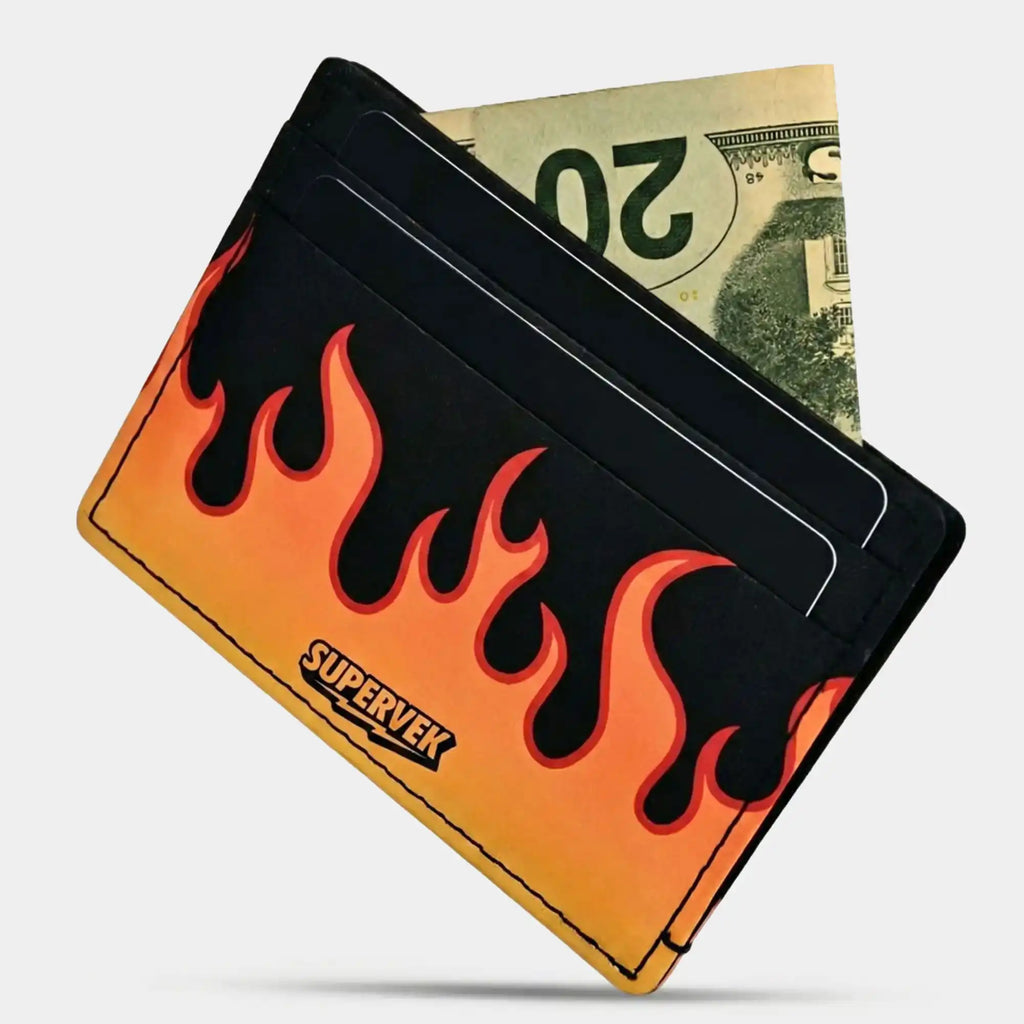 Buy Lit Flame Card Holder Wallet | Ultra-Slim, Vegan, RFID Protection
