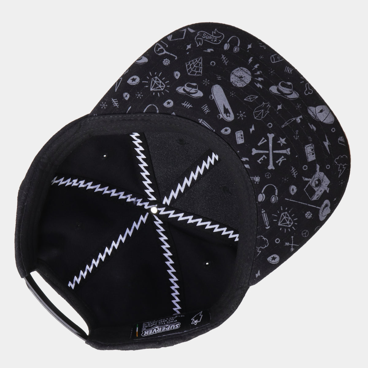 Blazing Star Snapback Cap - Adjustable Black Snapback Made in India